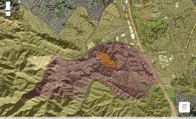 Evacuations Ordered For Max Fire Burning North Of SFV: See Map | Los ...