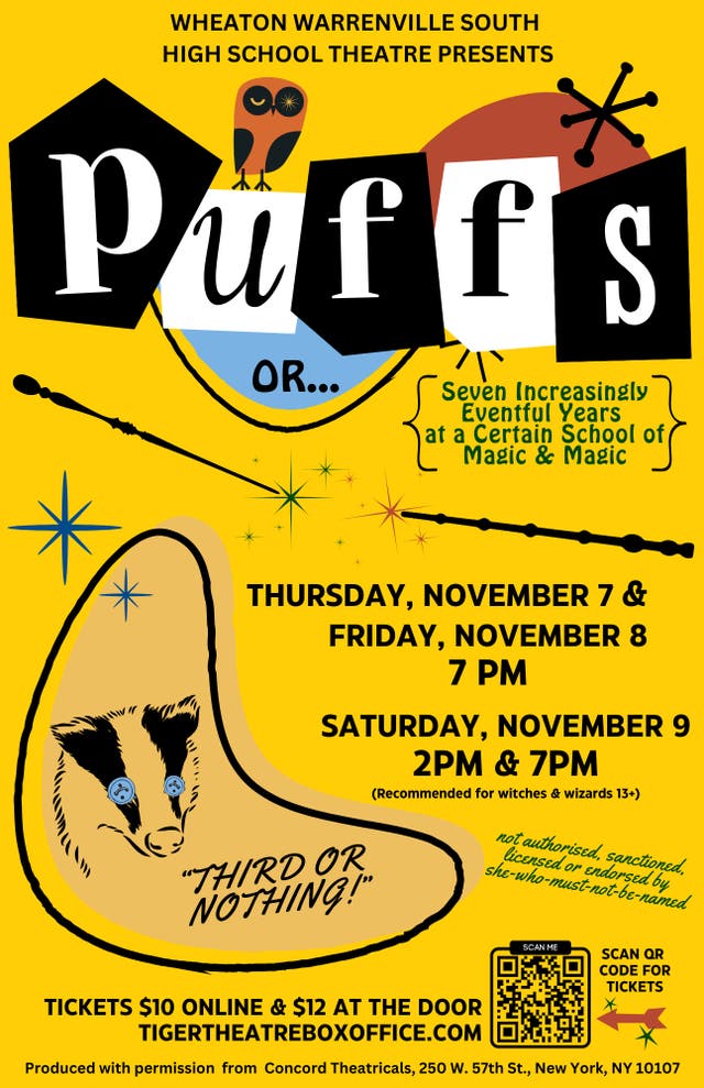 Nov 7 | Come See PUFFS At Wheaton Warrenville South High School ...