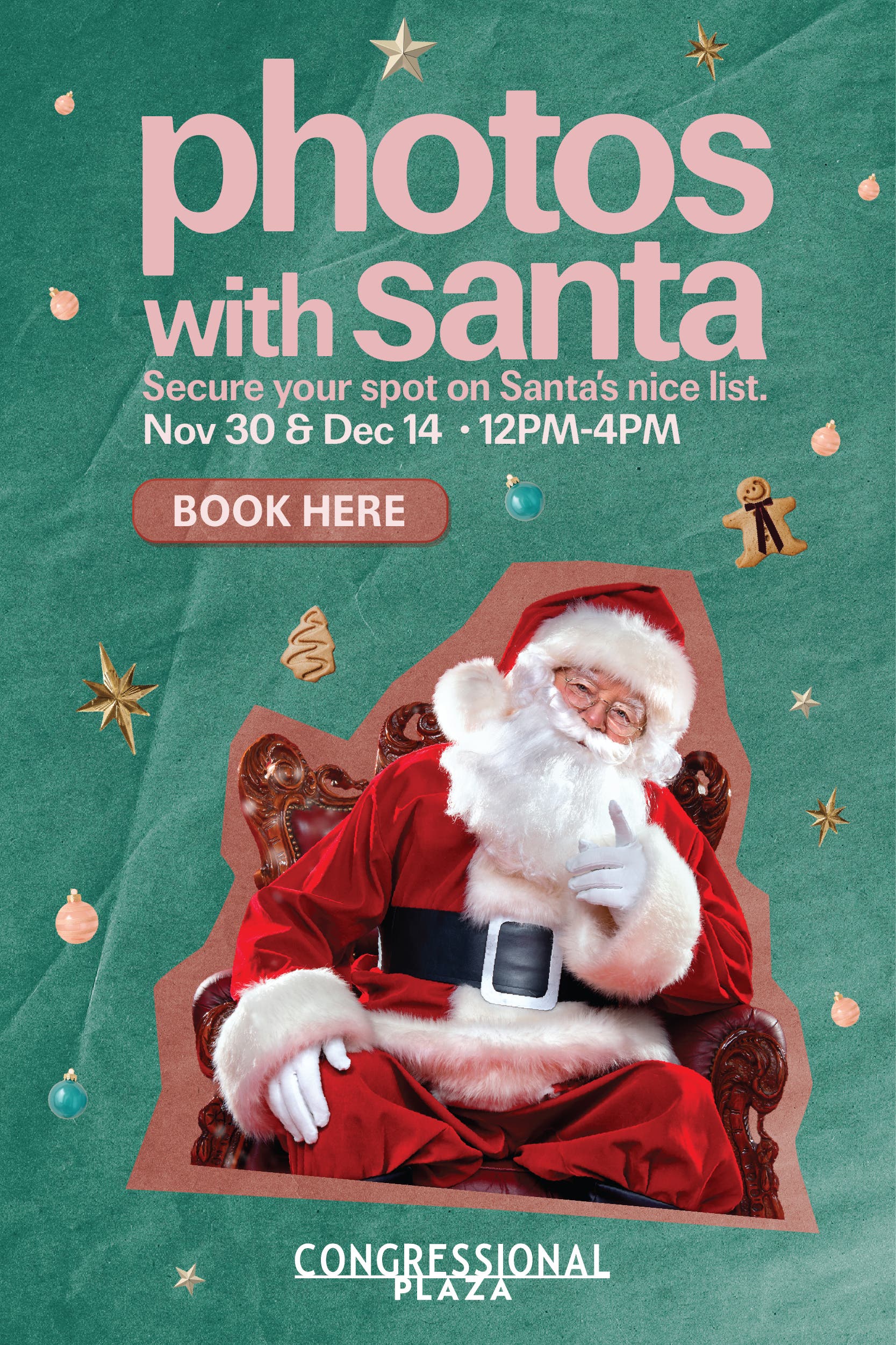 Dec 14 | Photos with Santa - Congressional Plaza | Bethesda, MD Patch