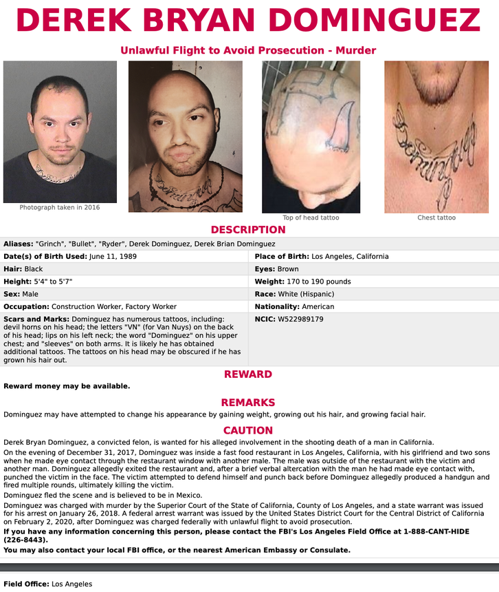 FBI's 23 Most Wanted Fugitives Accused In California Killings | Across ...
