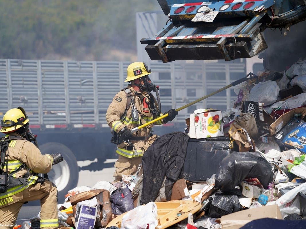 Trash Truck Fires Rage In Riverside County, E-Waste Cited | Lake ...