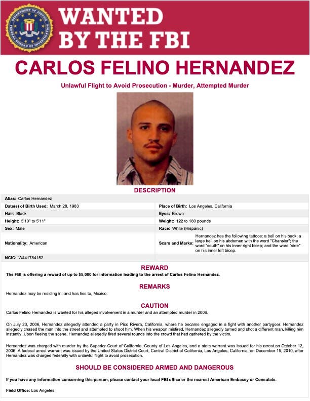FBI's List Of 30 Most Wanted Killers In California Of 2024 | Across ...
