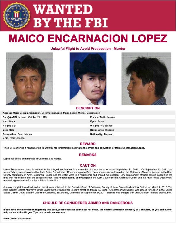 FBI's List Of 30 Most Wanted Killers In California Of 2024 | Across ...