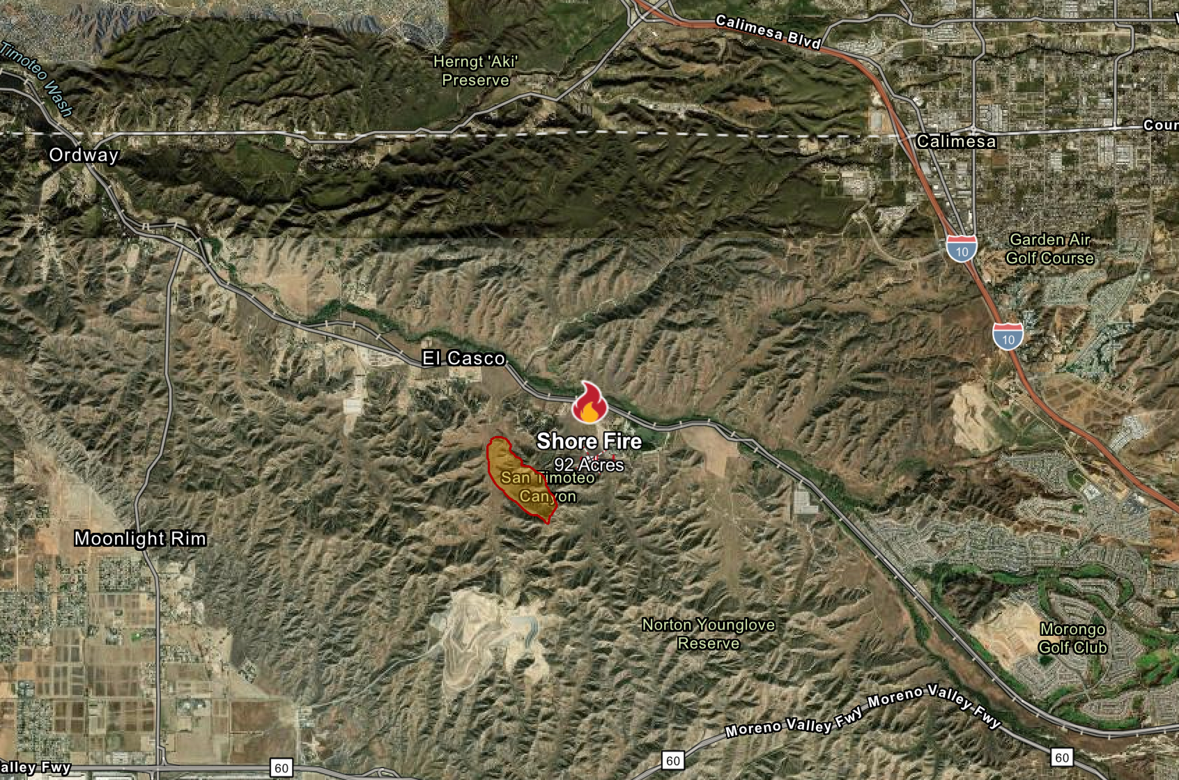 Brush Fire Burning Near Beaumont: See Map, Get Latest Updates | Banning ...