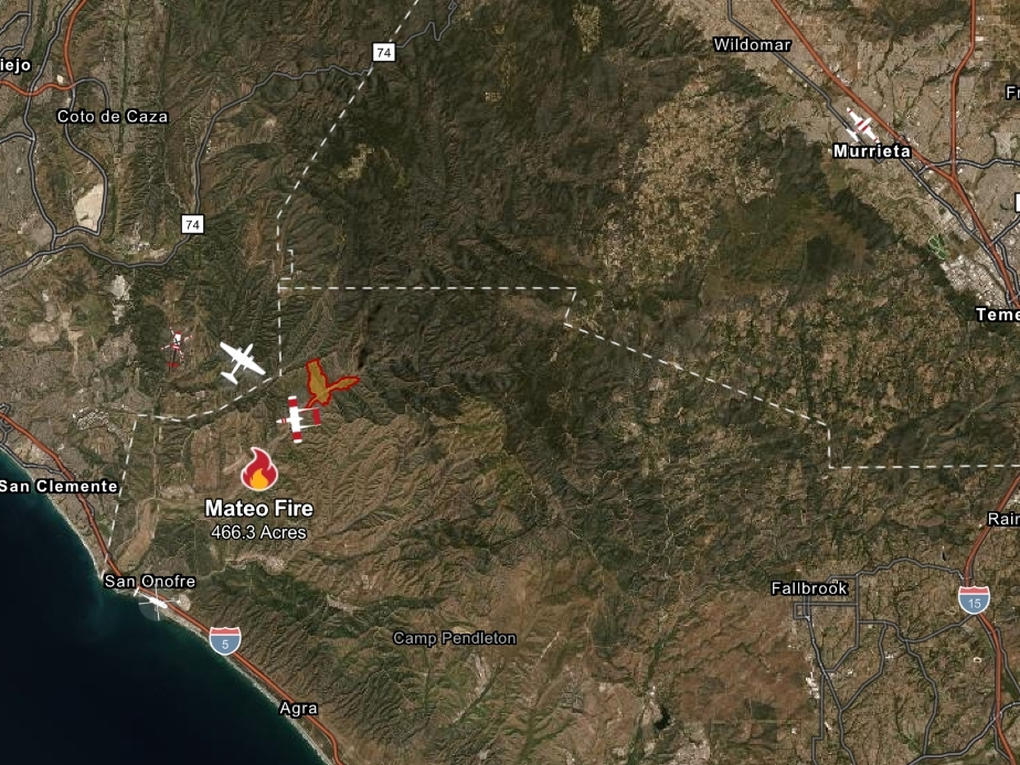 Major Brush Fire Sending Smoke To Temecula, Murrieta, Lake Elsinore ...