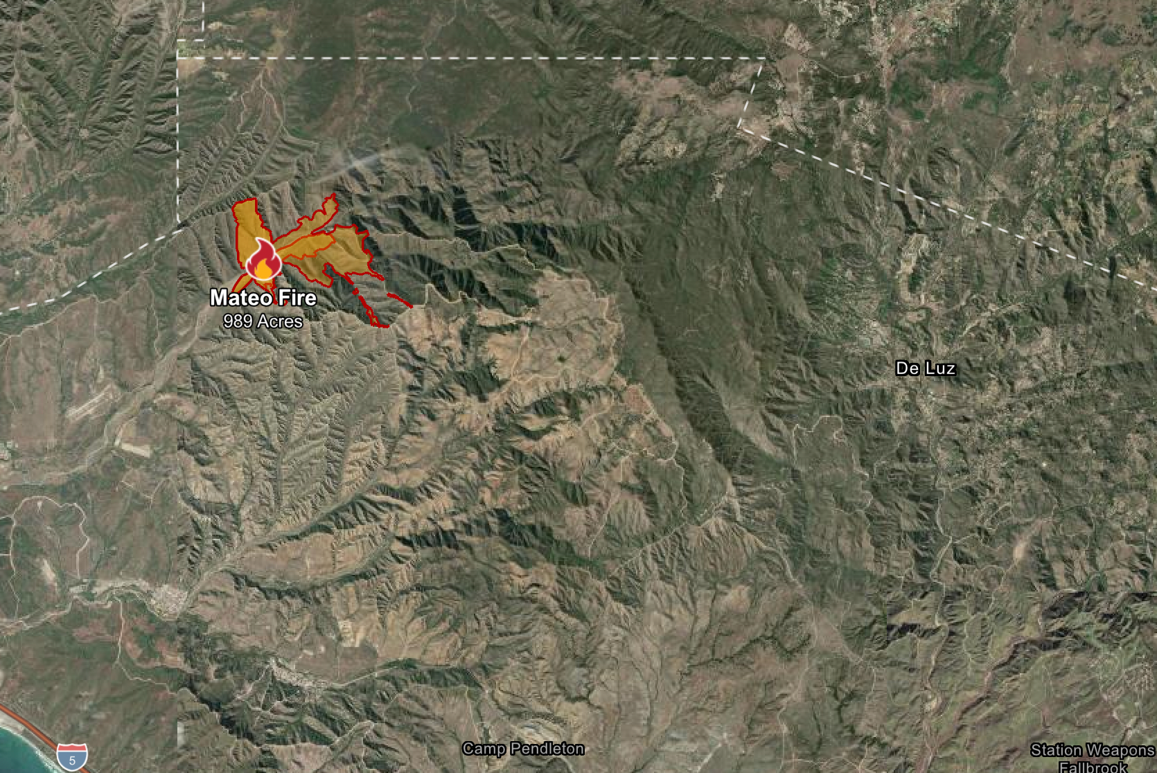 Brush Fire Burning West Of Murrieta, Temecula, Grows To Nearly 1,000 ...